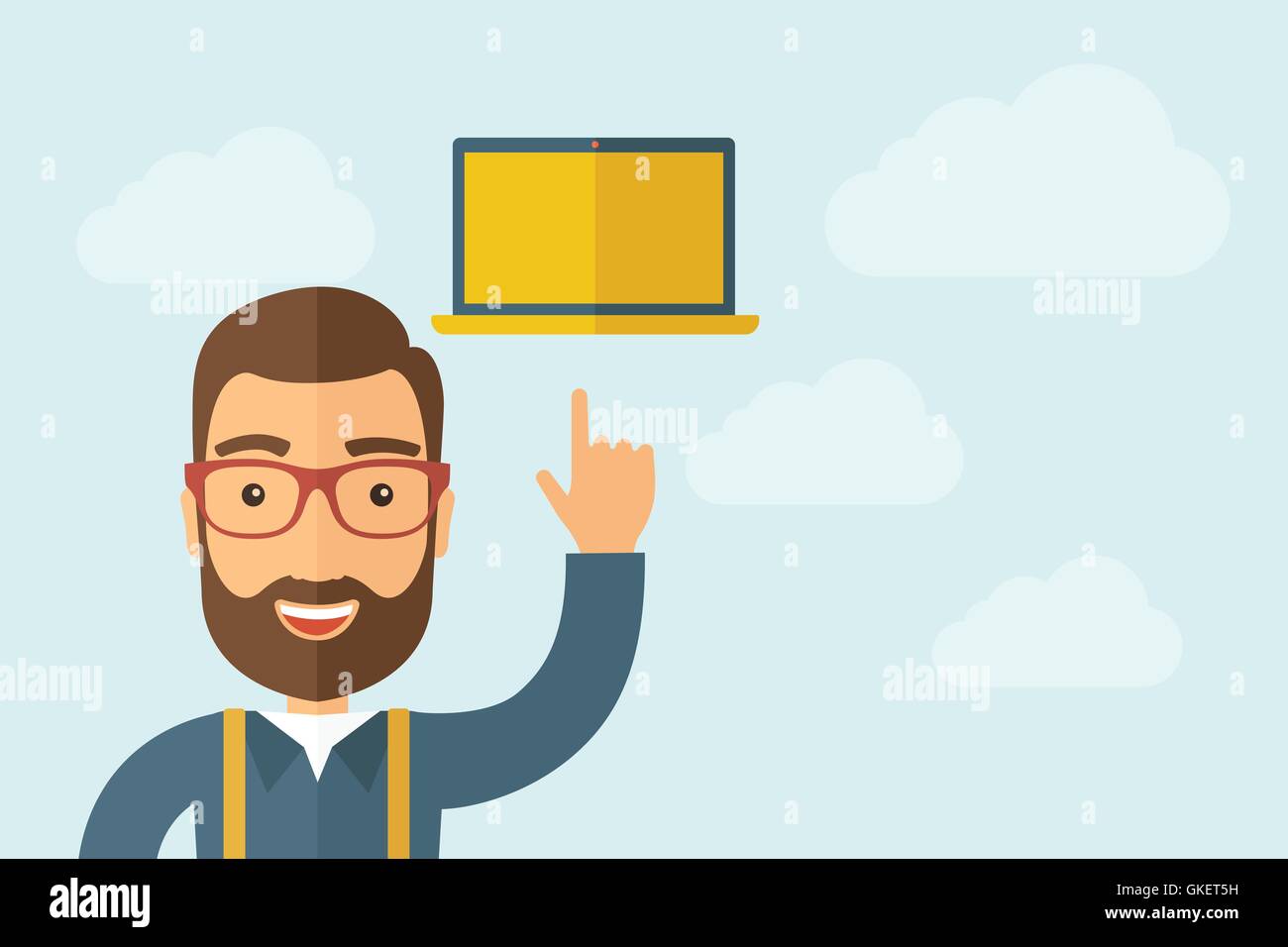 Professional using laptop Stock Vector Images - Alamy