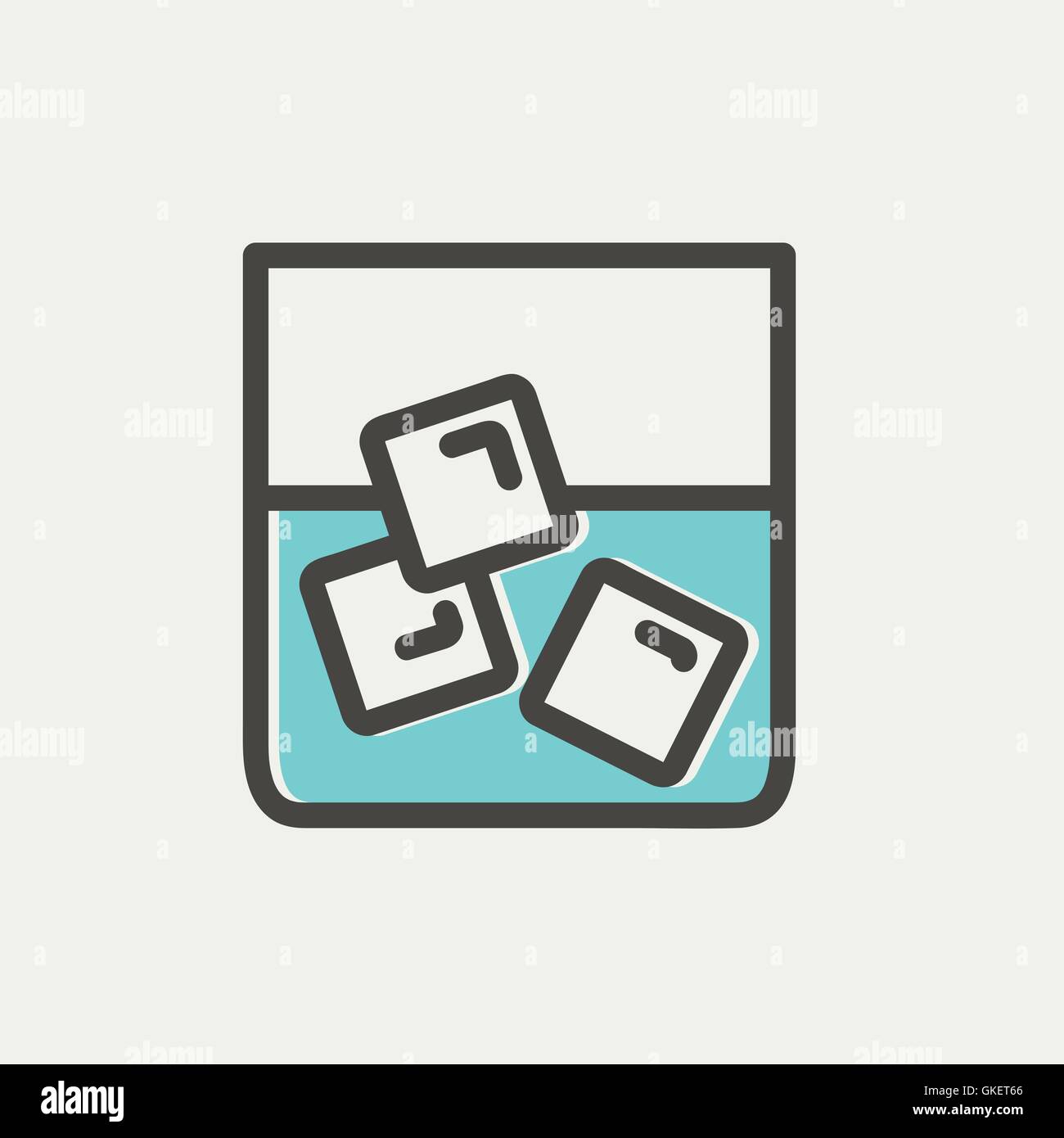 Glass water flat color Stock Vector Images - Alamy