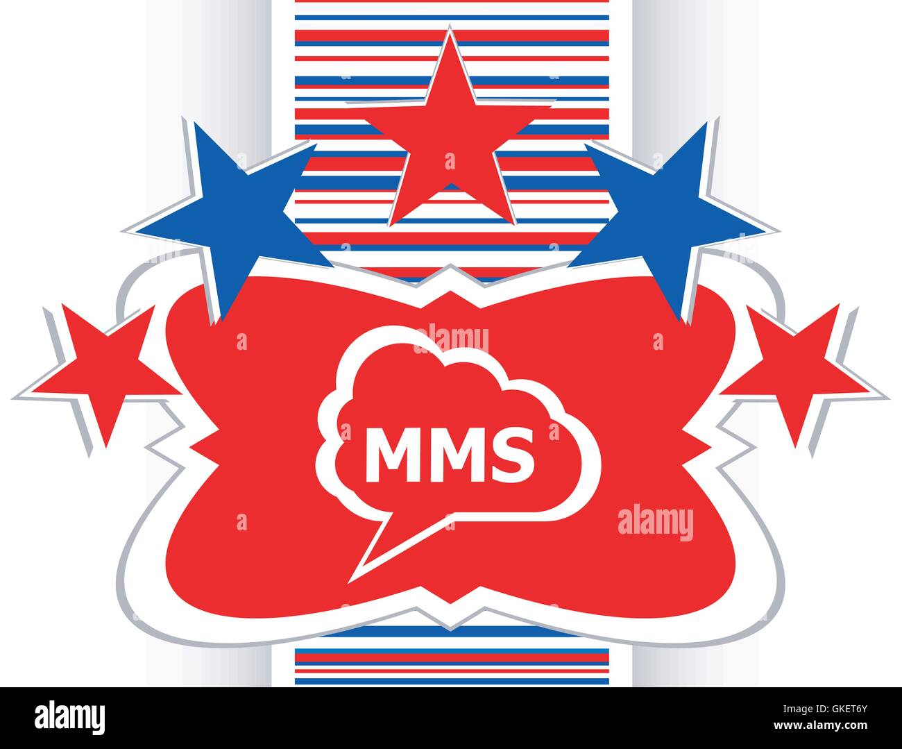 mms glossy web icon isolated on white background vector Stock Vector ...