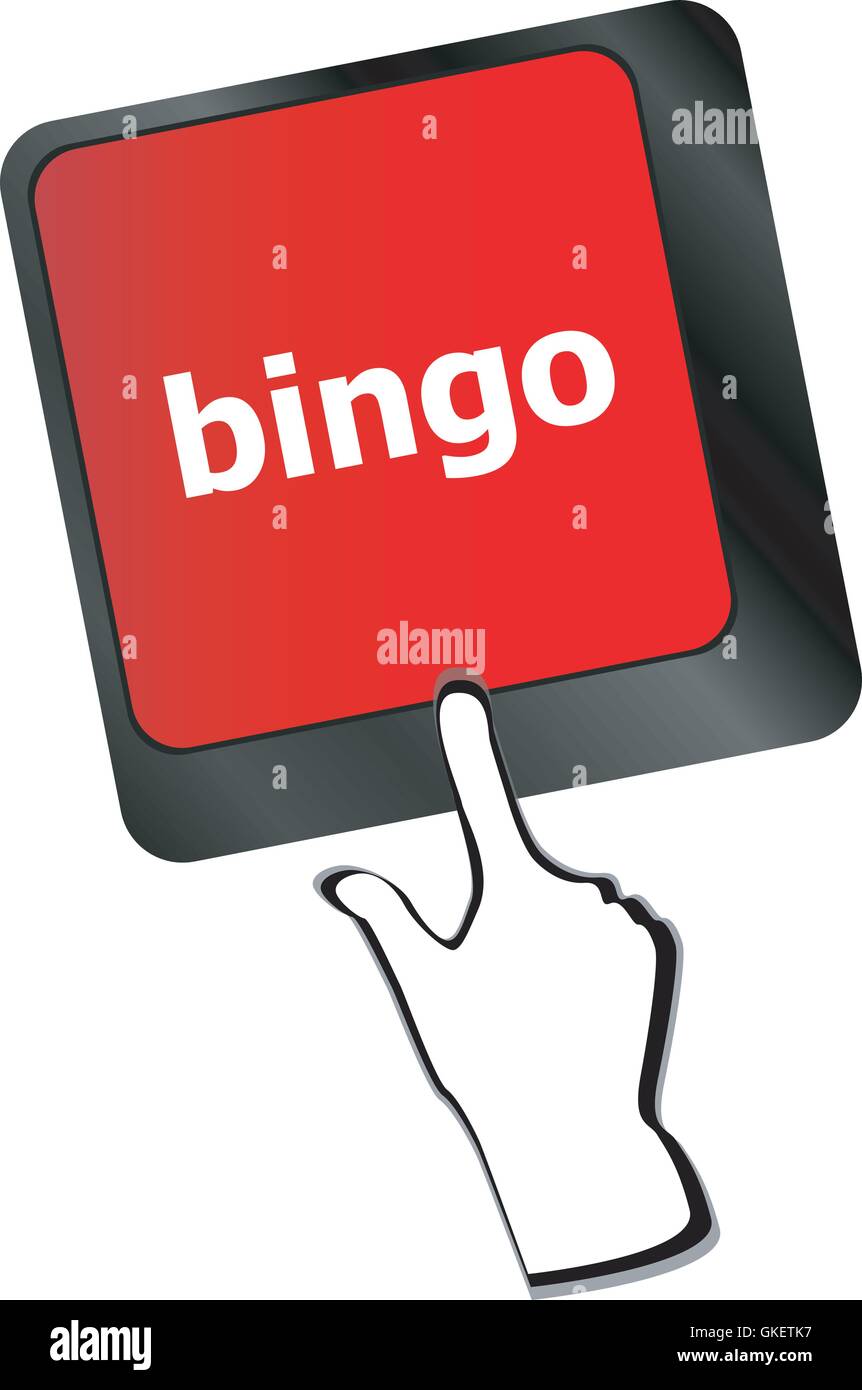 bingo button on computer keyboard keys vector Stock Vector Image & Art ...