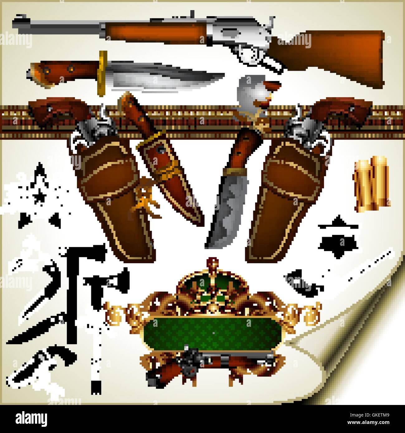 set of ancient weapons Stock Vector Image & Art - Alamy