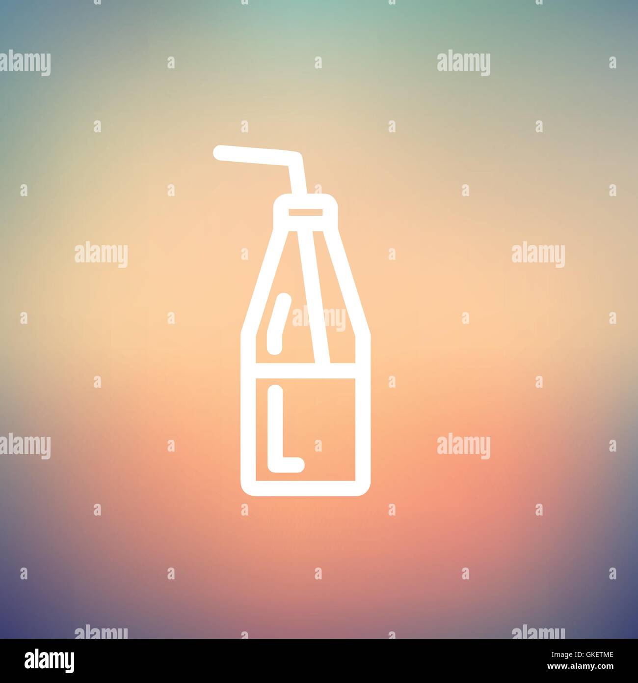 Line drawing soda bottle Stock Vector Images - Alamy