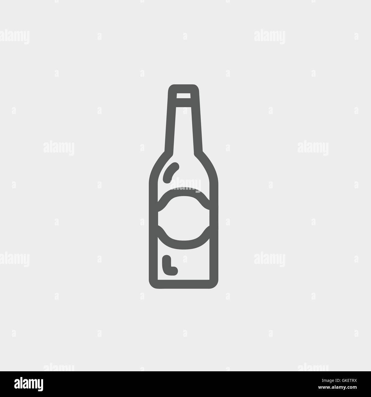 Light beer bottle thin line icon Stock Vector Image & Art - Alamy