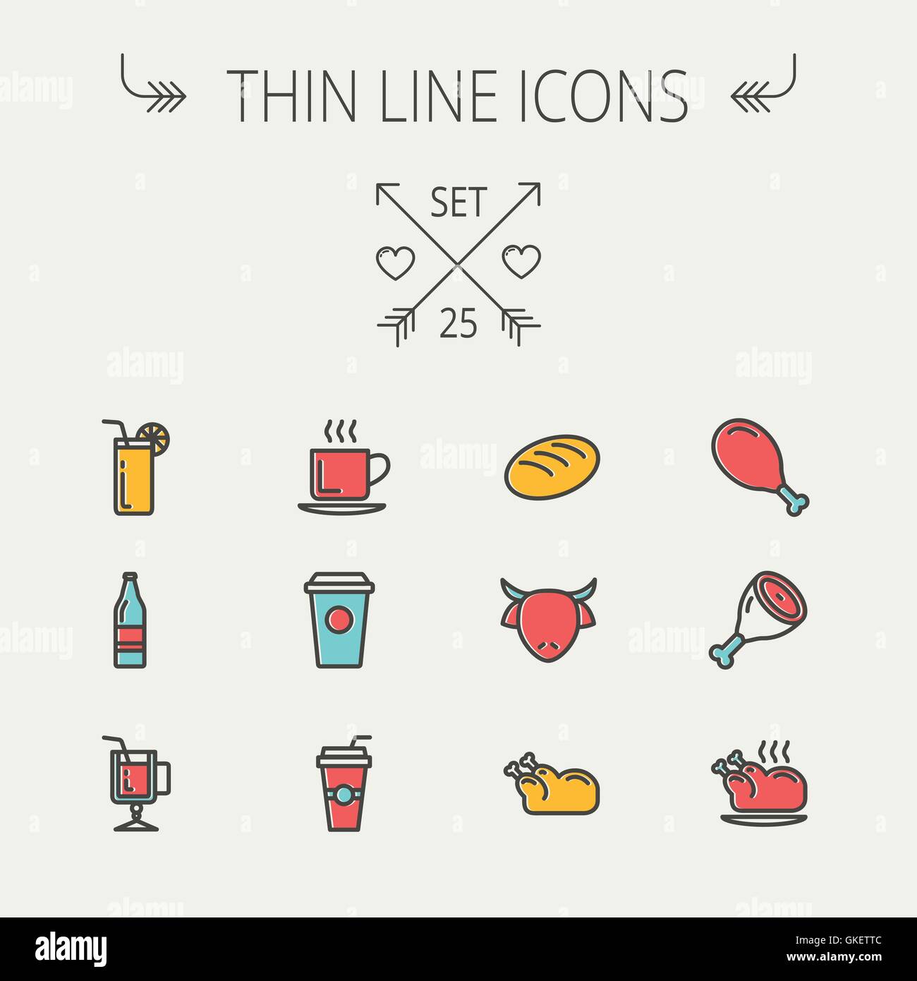 Food store line vector Stock Vector Images - Alamy