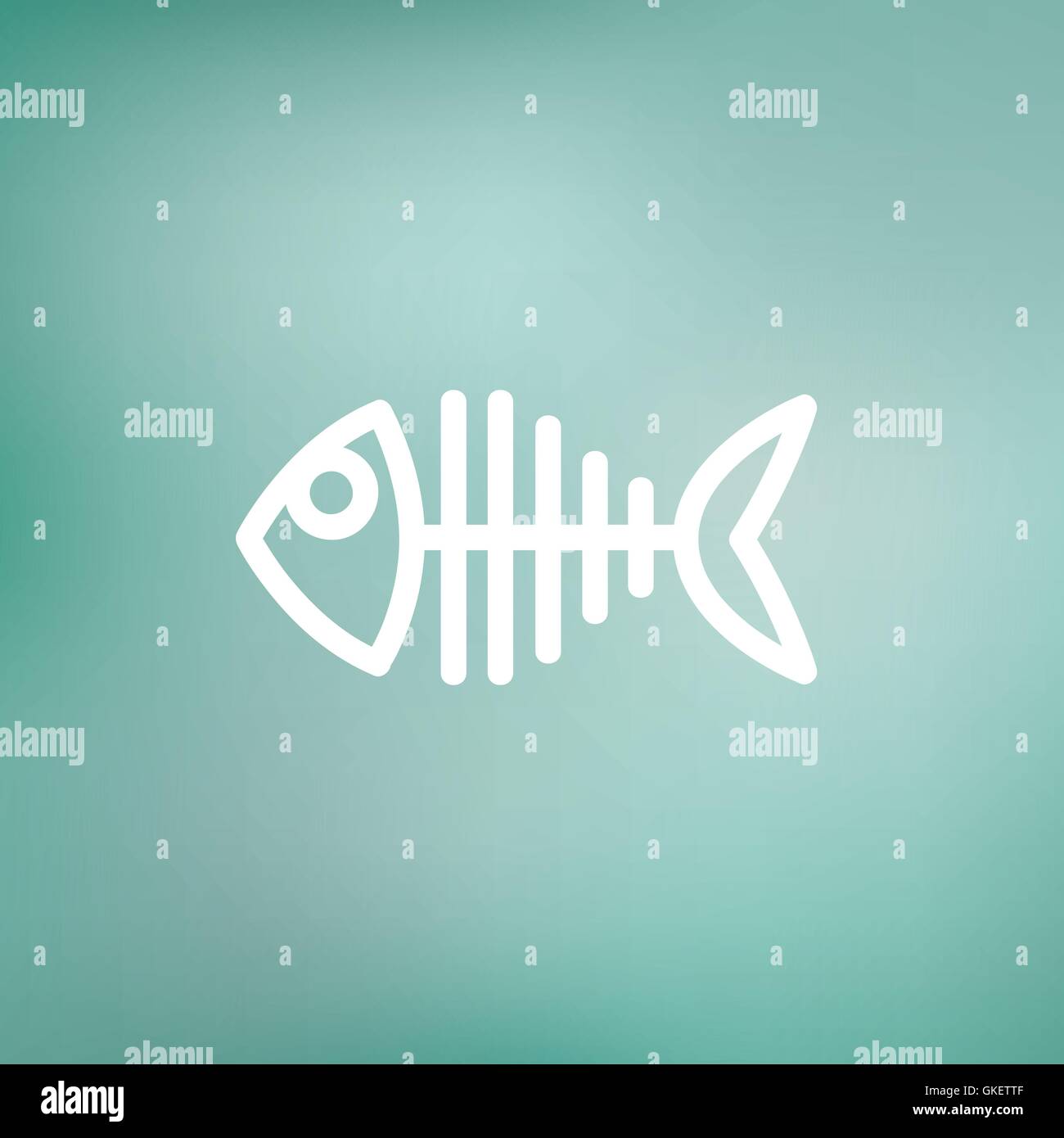Fish skeleton thin line icon Stock Vector Image & Art - Alamy