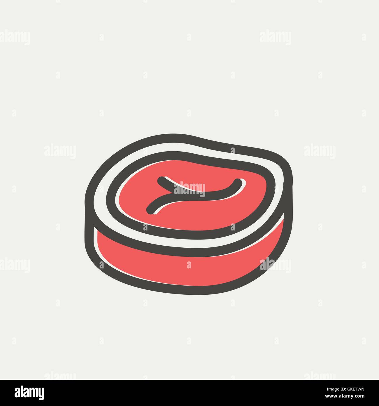 Raw meat fillet pork Stock Vector Images - Alamy