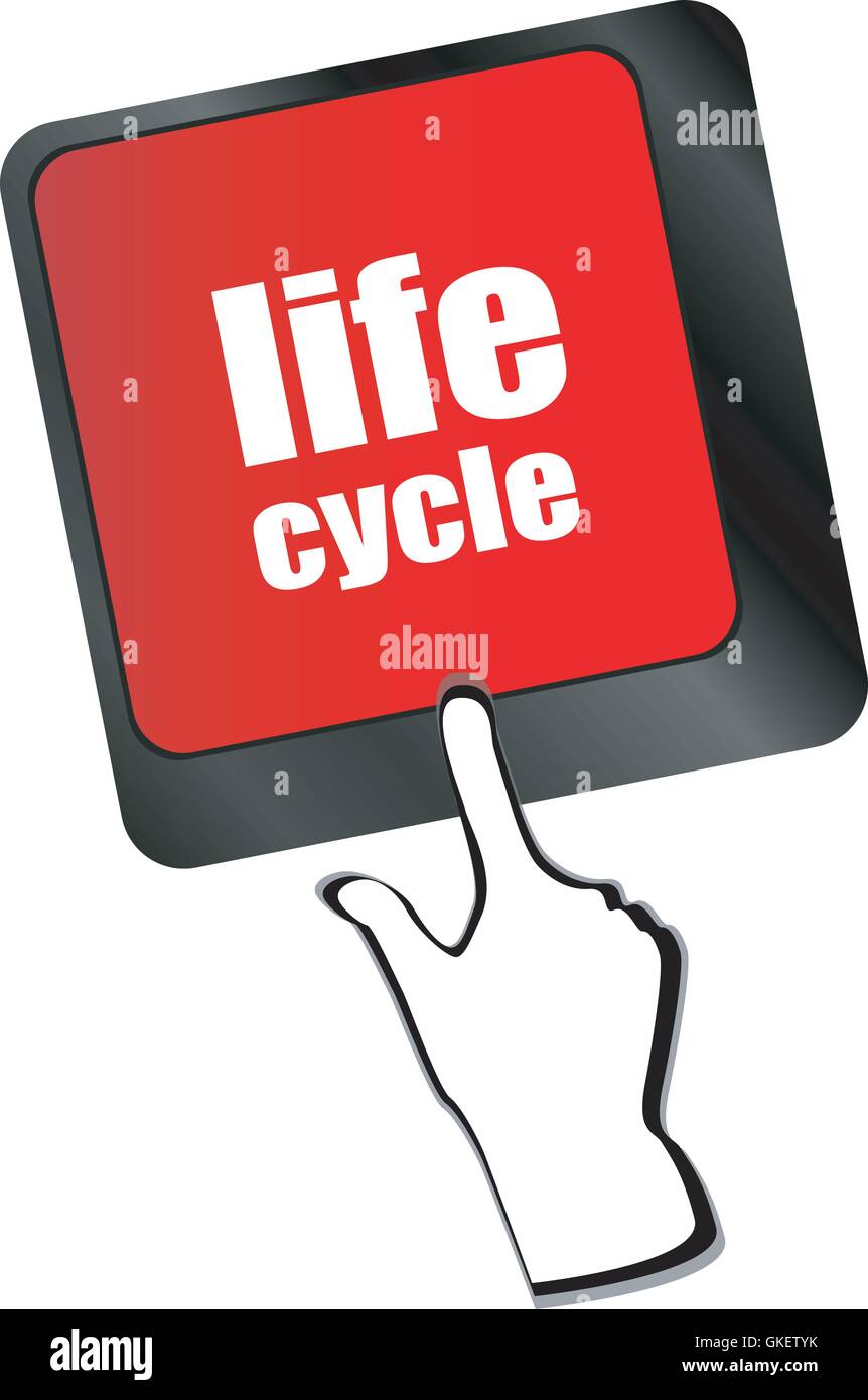 life cycle on laptop keyboard key vector Stock Vector Image & Art - Alamy