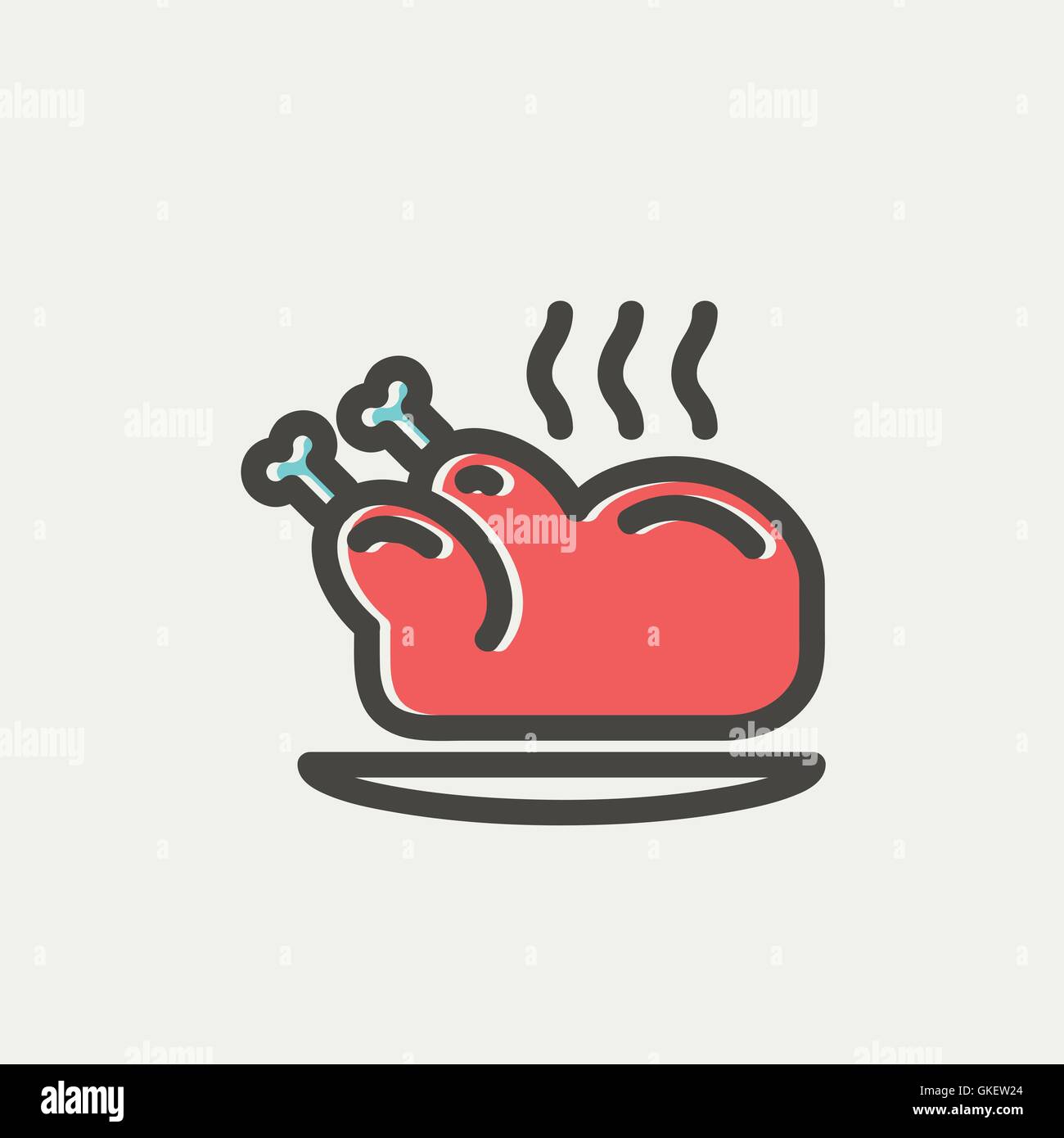 Thanksgiving linear baked turkey art hi-res stock photography and ...