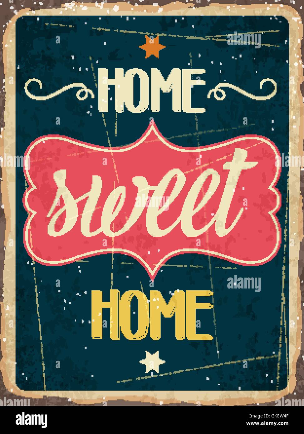 Home sweet type design Stock Vector Images - Alamy