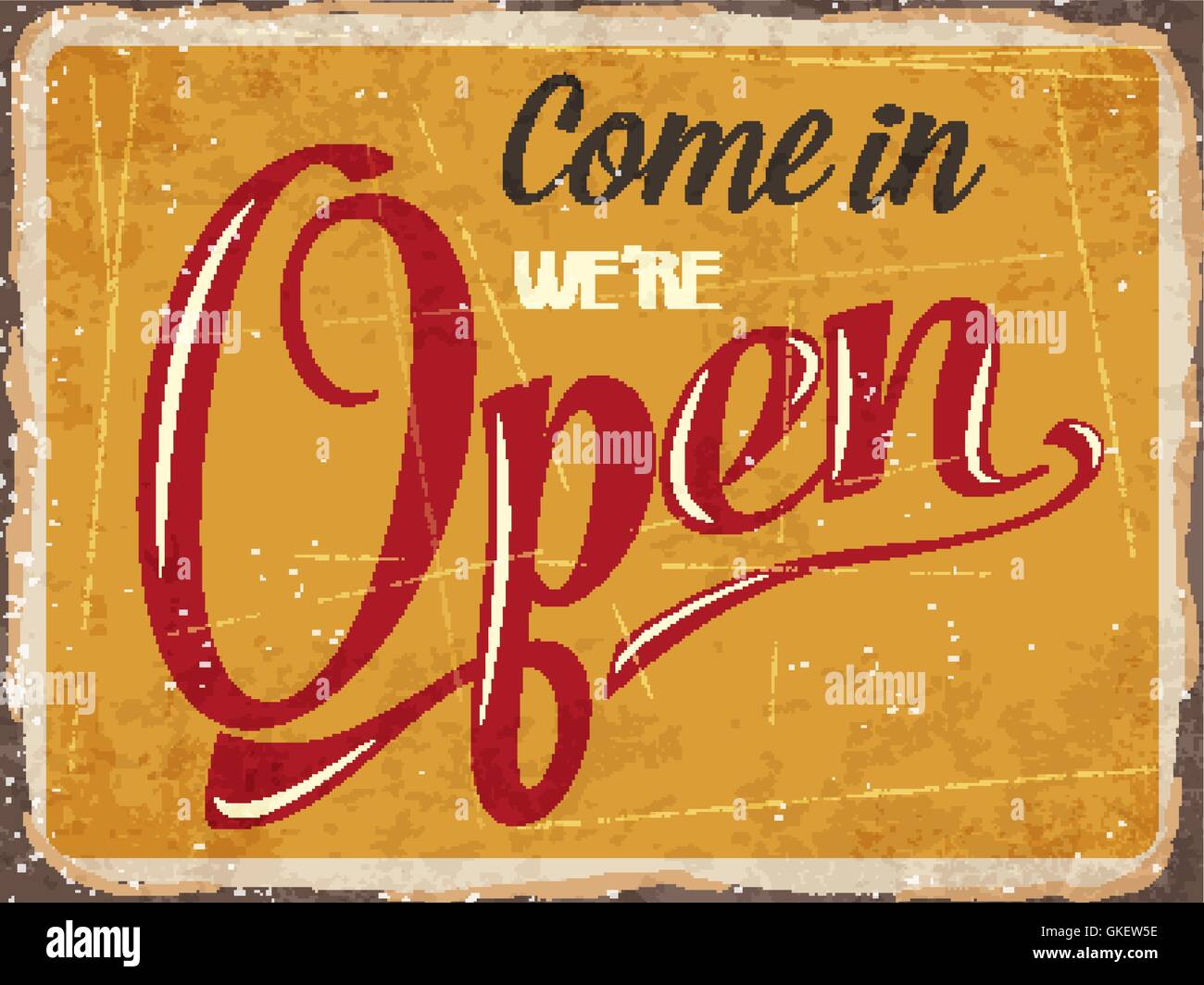 Old advertising sign in Stock Vector Images - Alamy