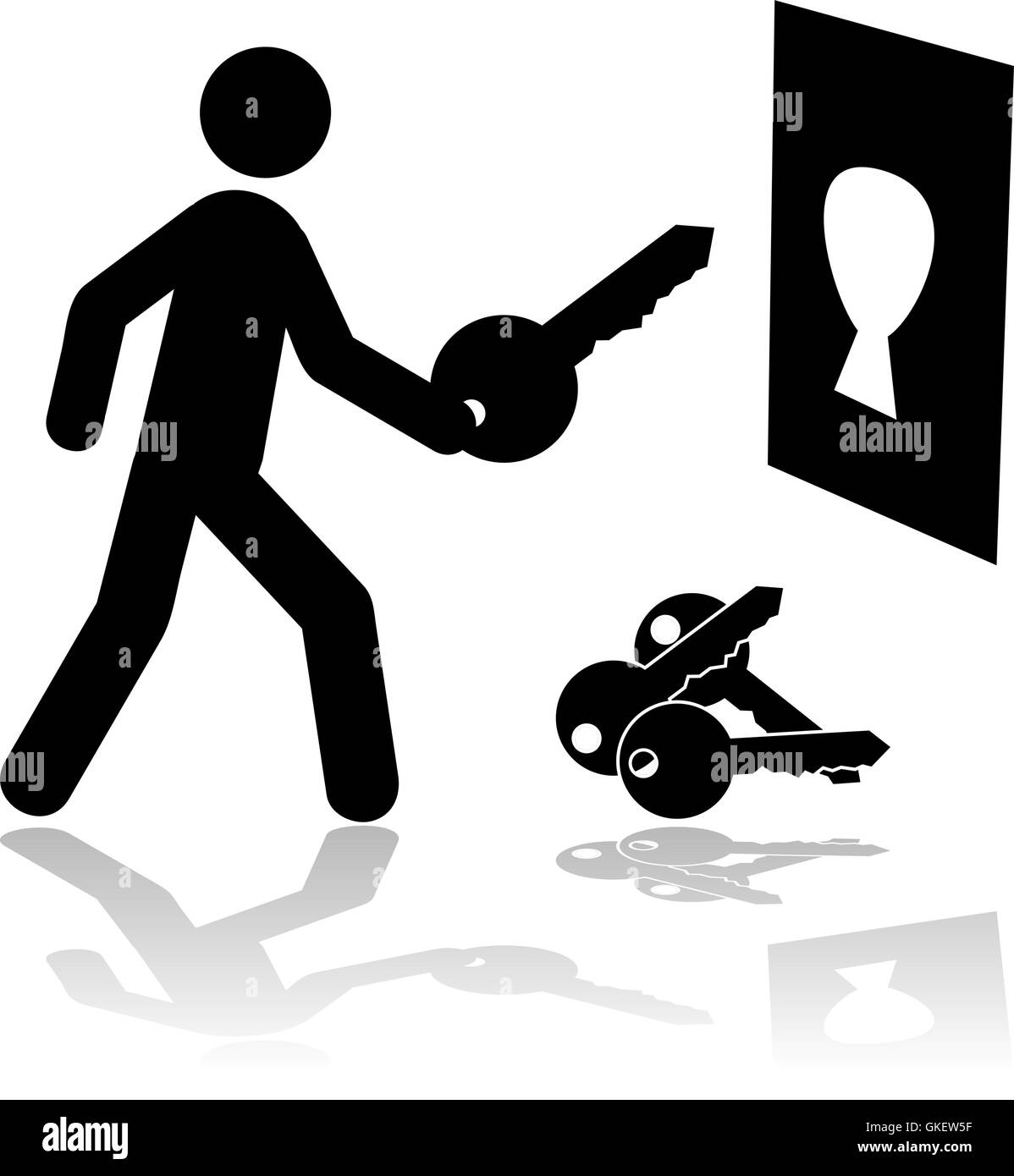 Find solution key Stock Vector Images - Alamy