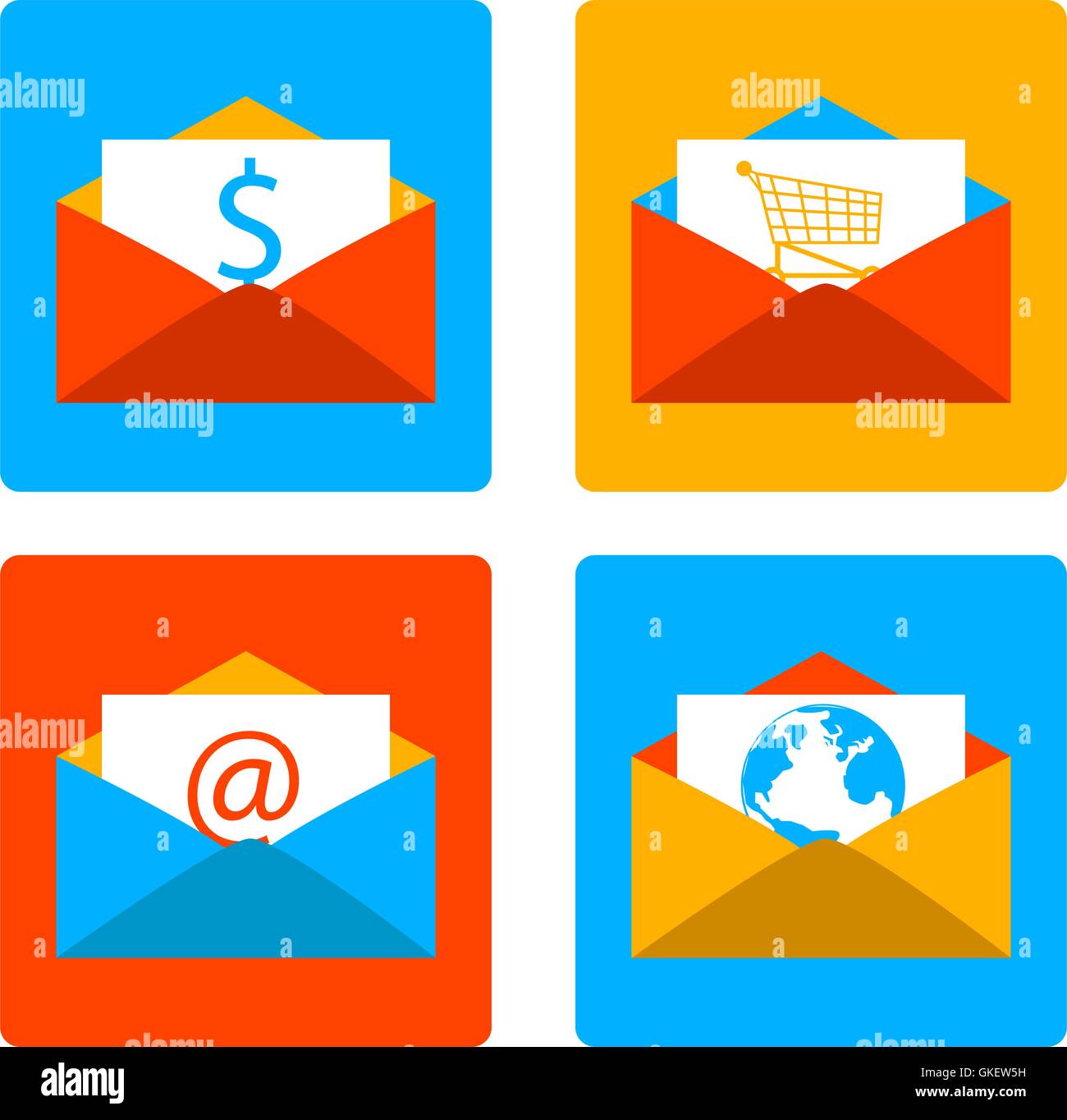 Yellow envelope money on Stock Vector Images - Alamy