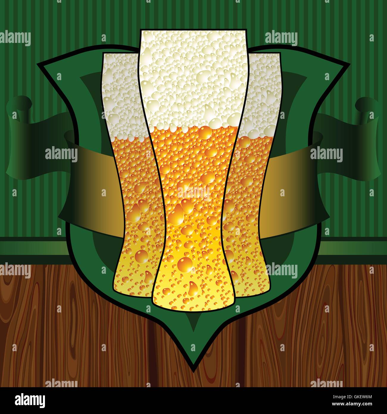 Shield background gold green hi-res stock photography and images - Alamy