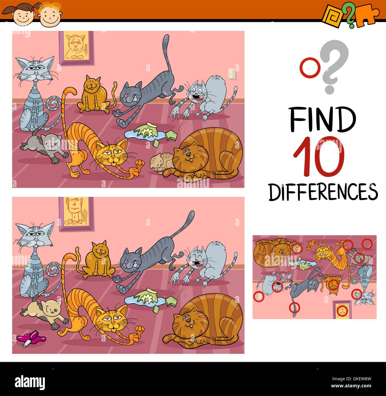 finding differences game cartoon Stock Vector Image & Art - Alamy