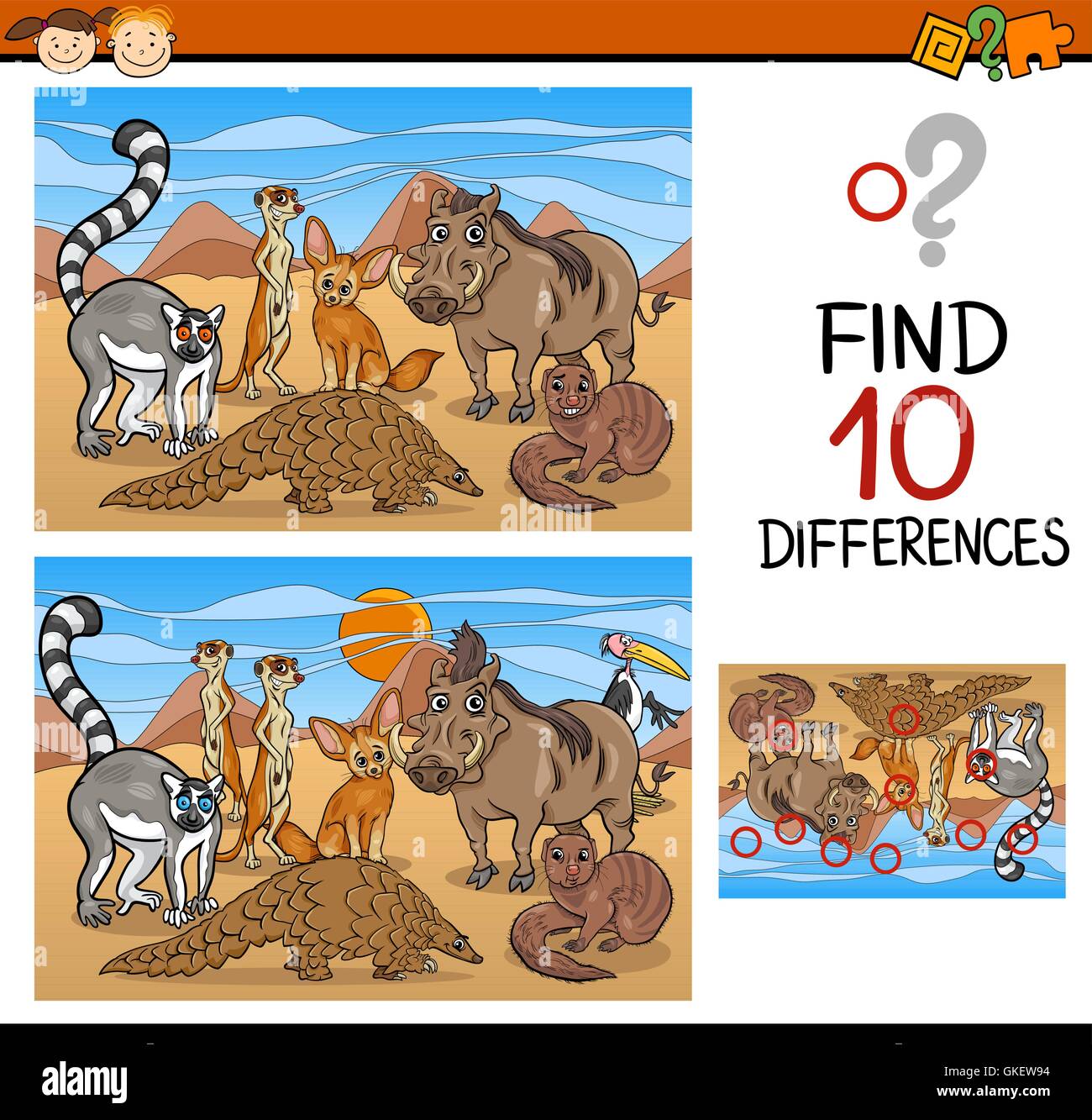 finding differences game cartoon Stock Vector Image & Art - Alamy