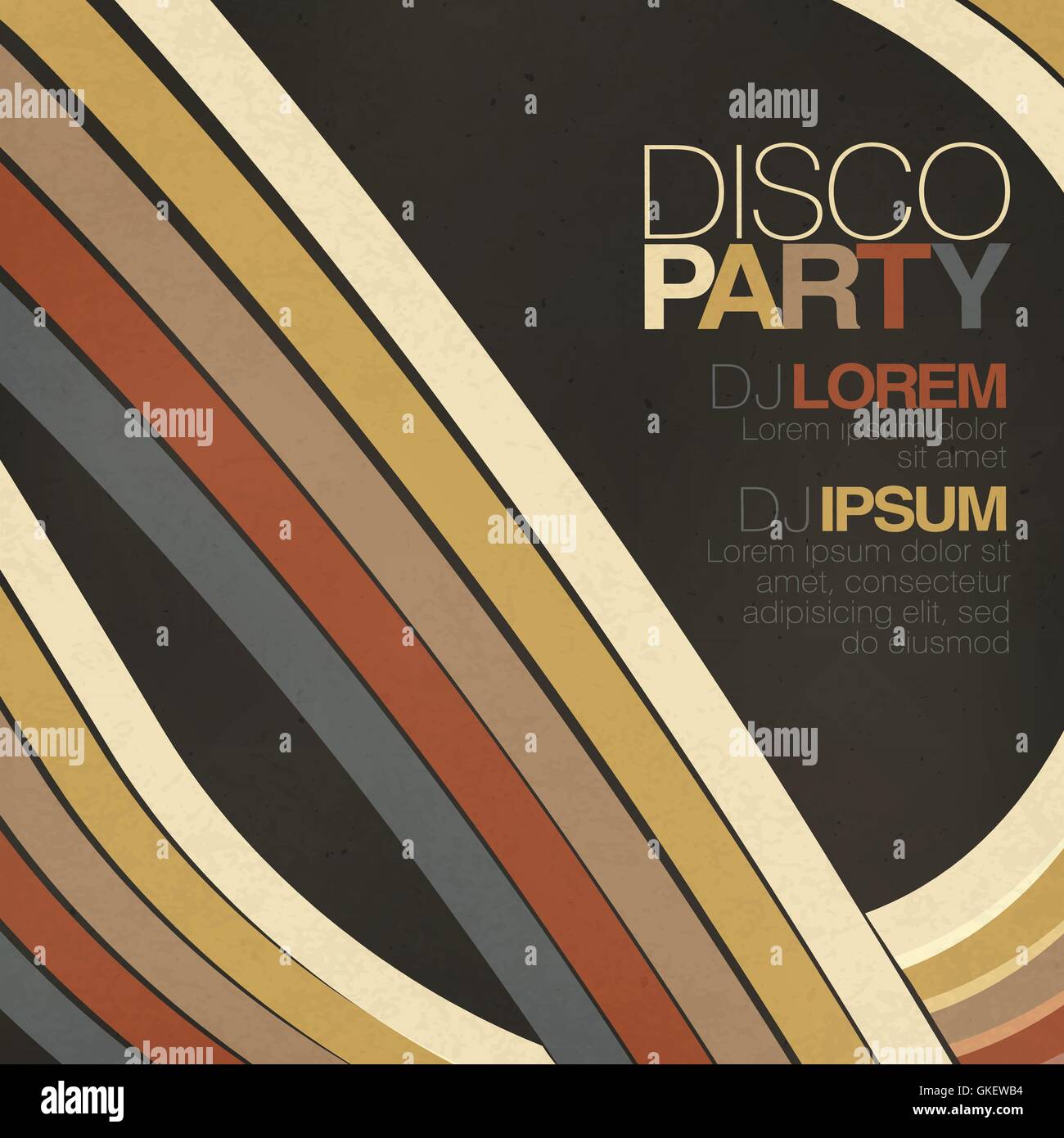 Retro disco flyer template Stock Vector Image & Art - Alamy