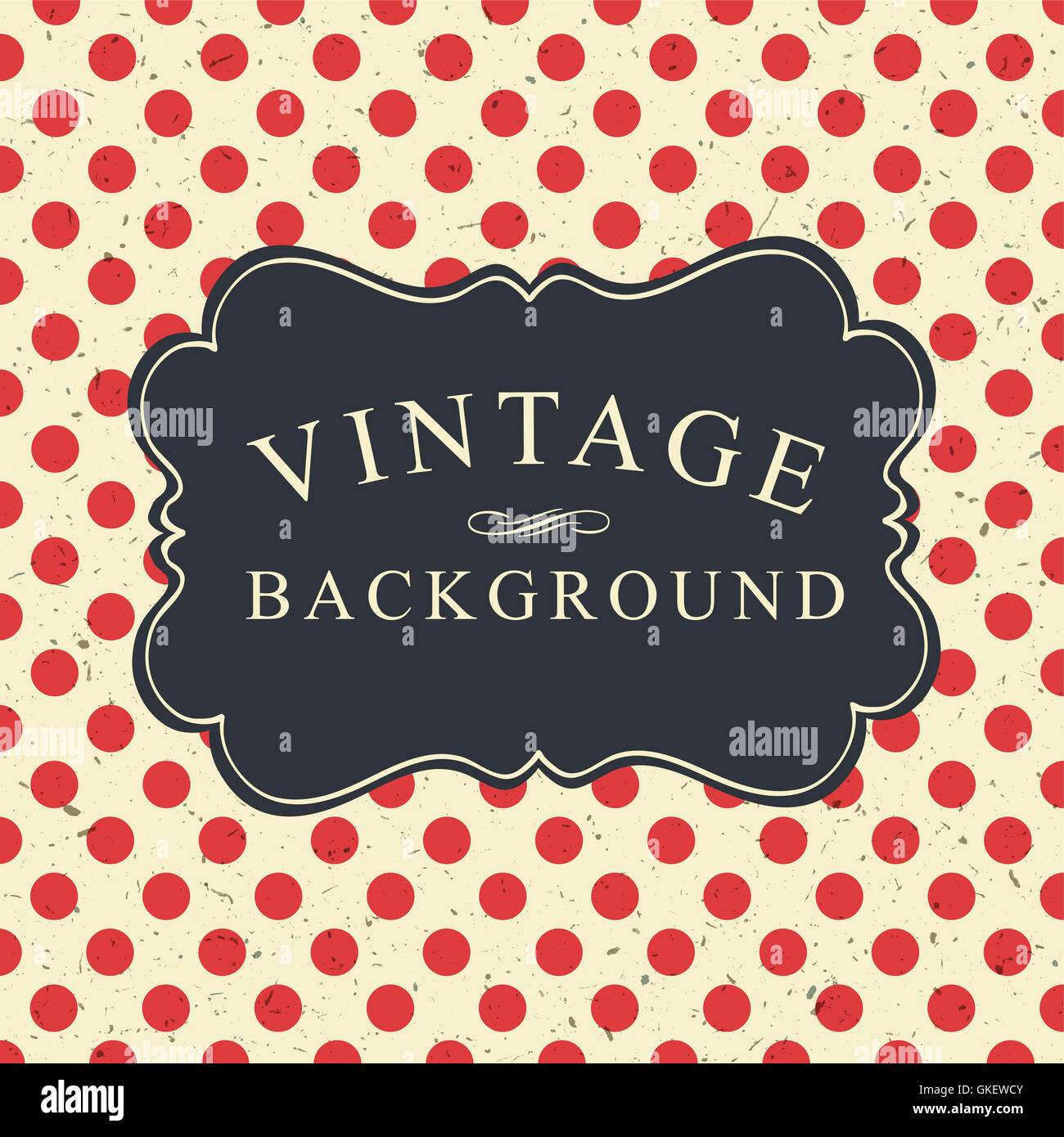 Polka Dot Vintage Card Template Stock Vector Image & Art - Alamy