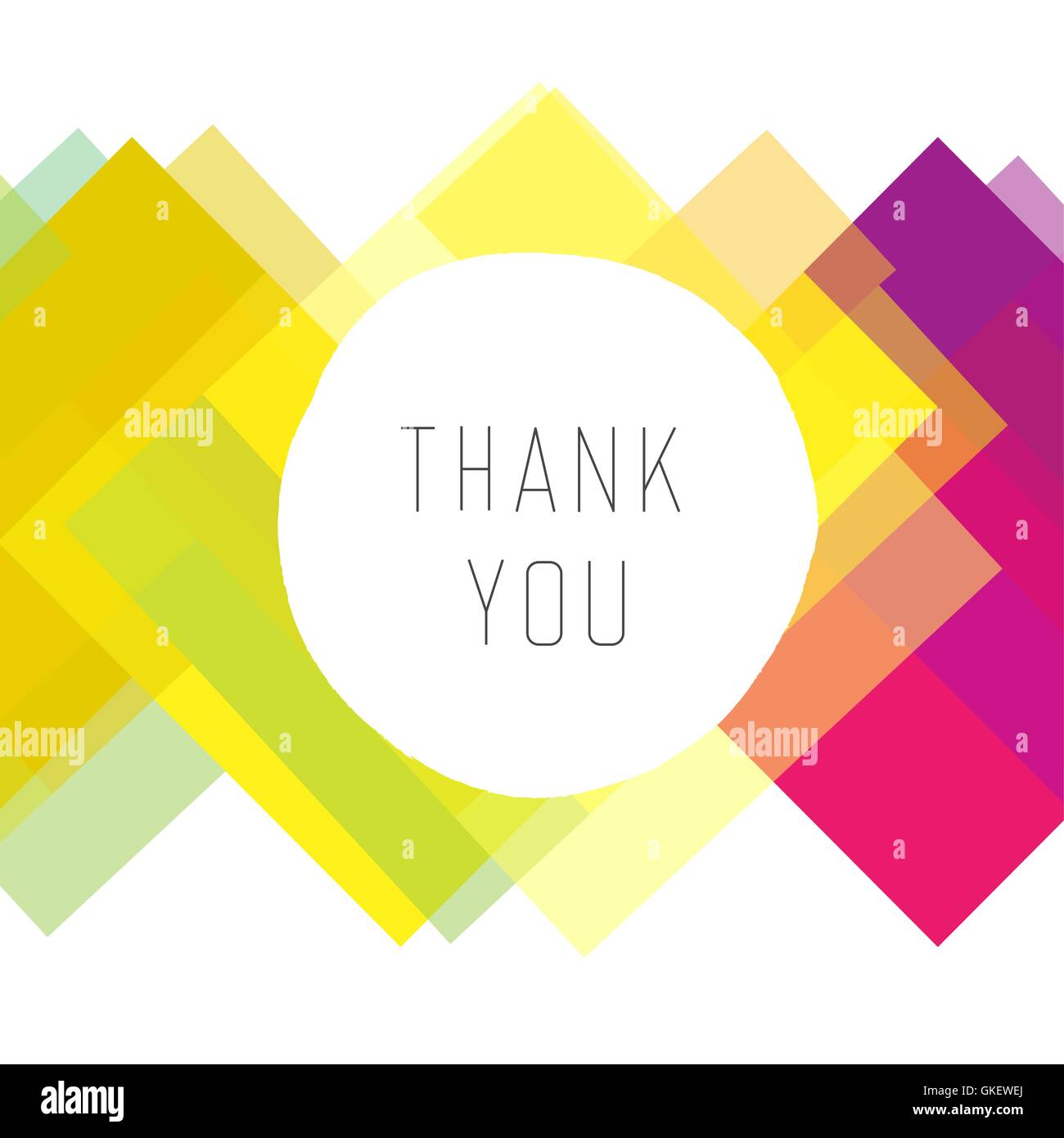 Thank you card colorful, vector Stock Vector Image & Art - Alamy