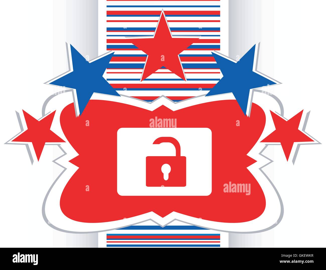 open padlock icon web sign isolated on white vector Stock Vector Image ...