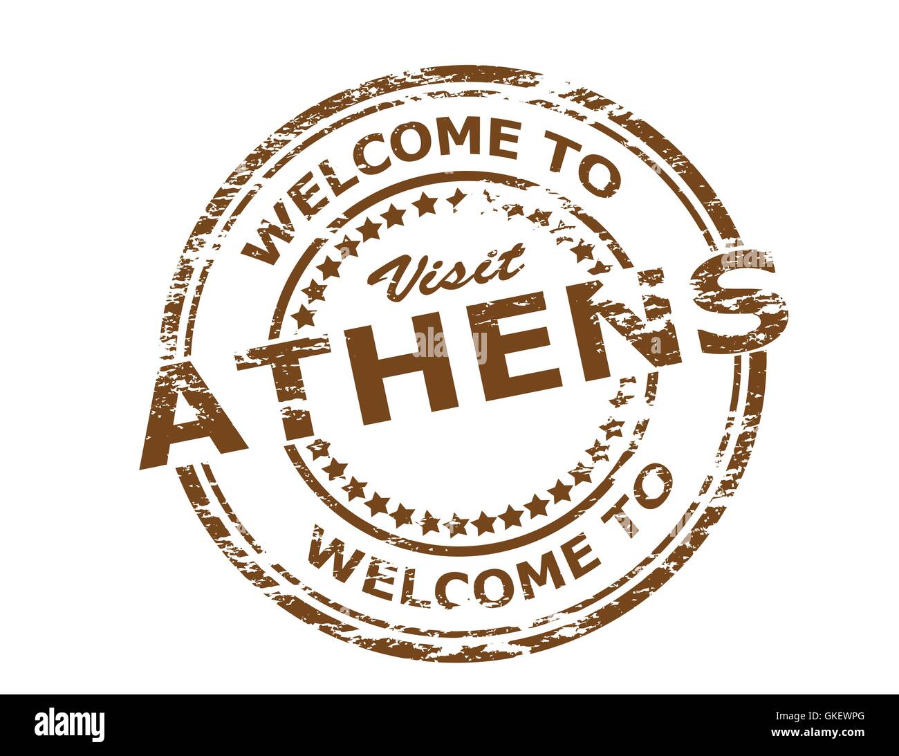 Welcome to Athens Stock Vector Image & Art - Alamy