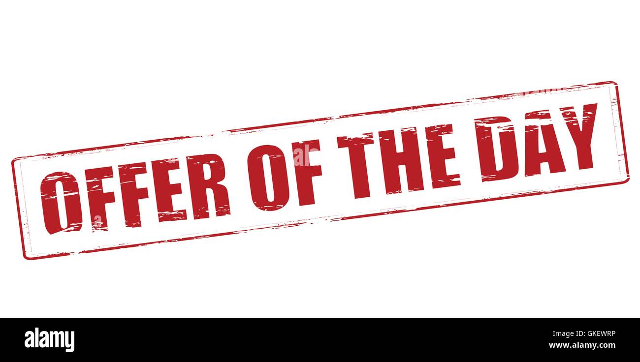 Offer of the day Stock Vector Image & Art - Alamy