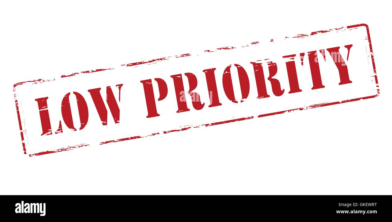 Low priority Stock Vector Images - Alamy