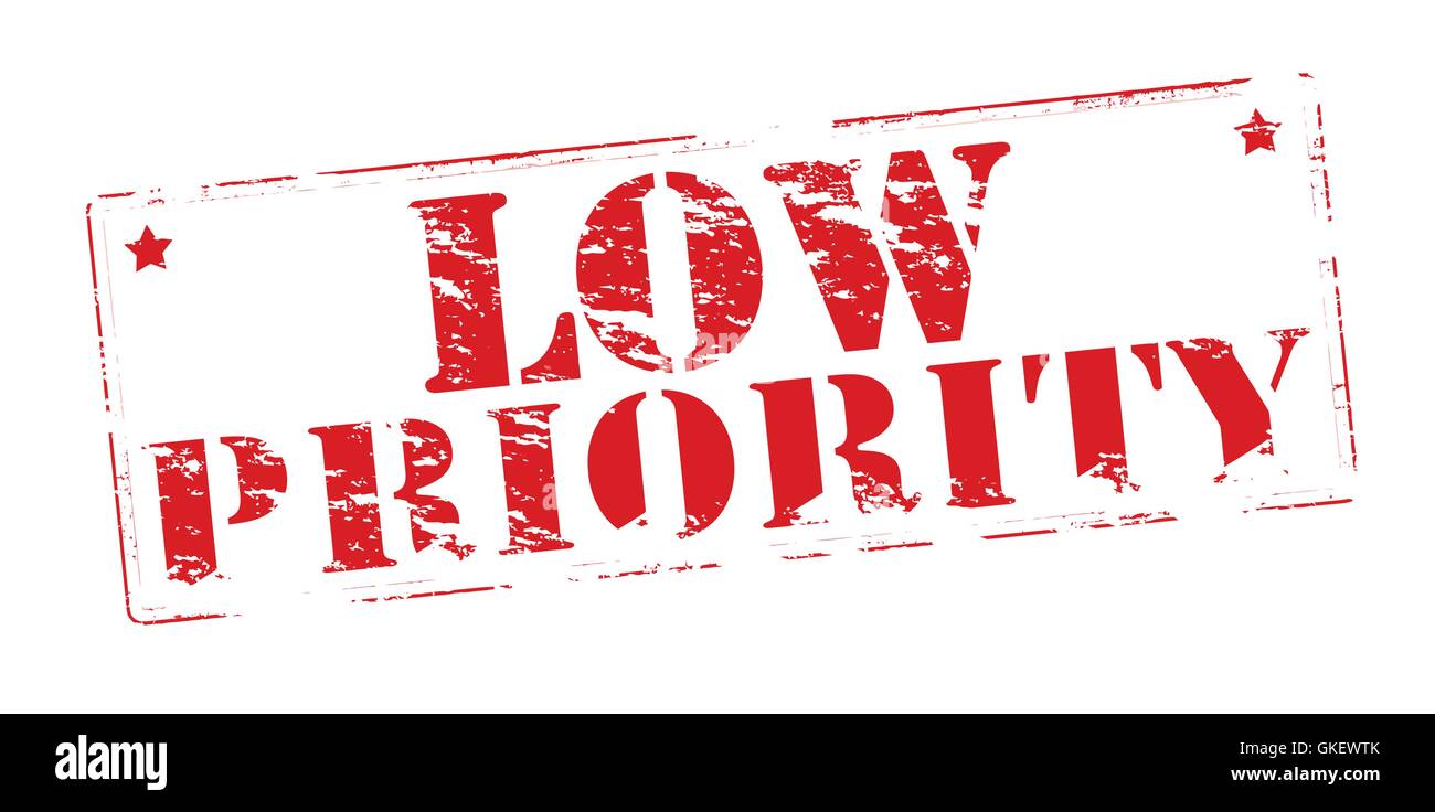 Low priority Stock Vector Images - Alamy
