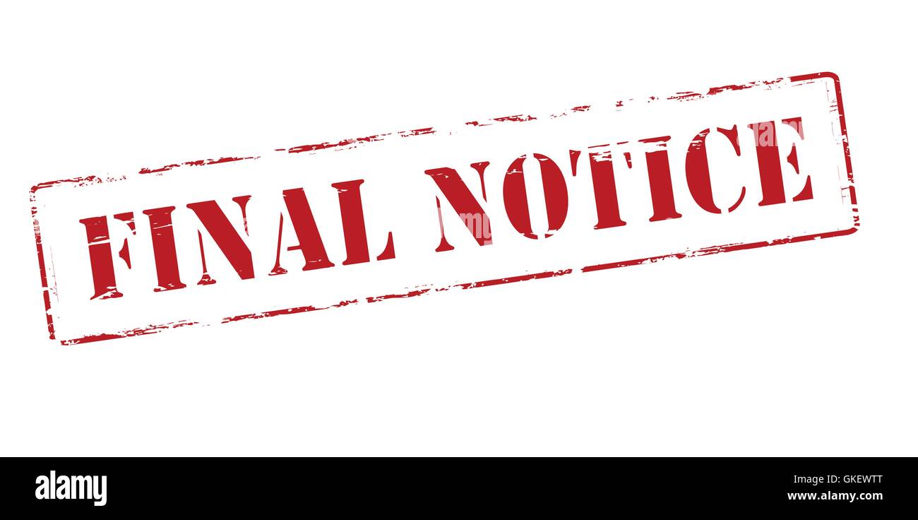 Final notice bill hi-res stock photography and images - Alamy