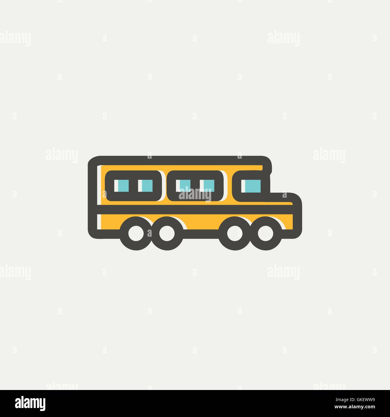 School bus thin line icon Stock Vector Image & Art - Alamy