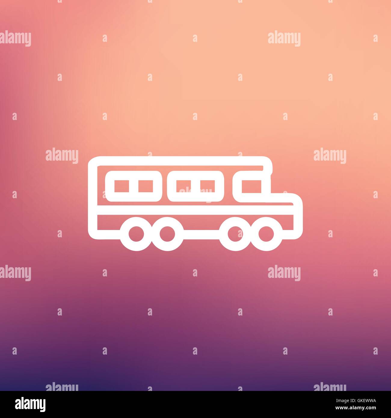 School bus thin line icon Stock Vector Image & Art - Alamy