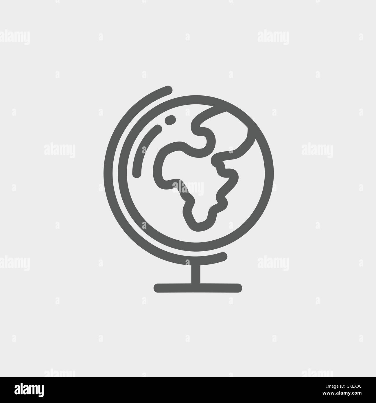 World globe with stand thin line icon Stock Vector Image & Art - Alamy