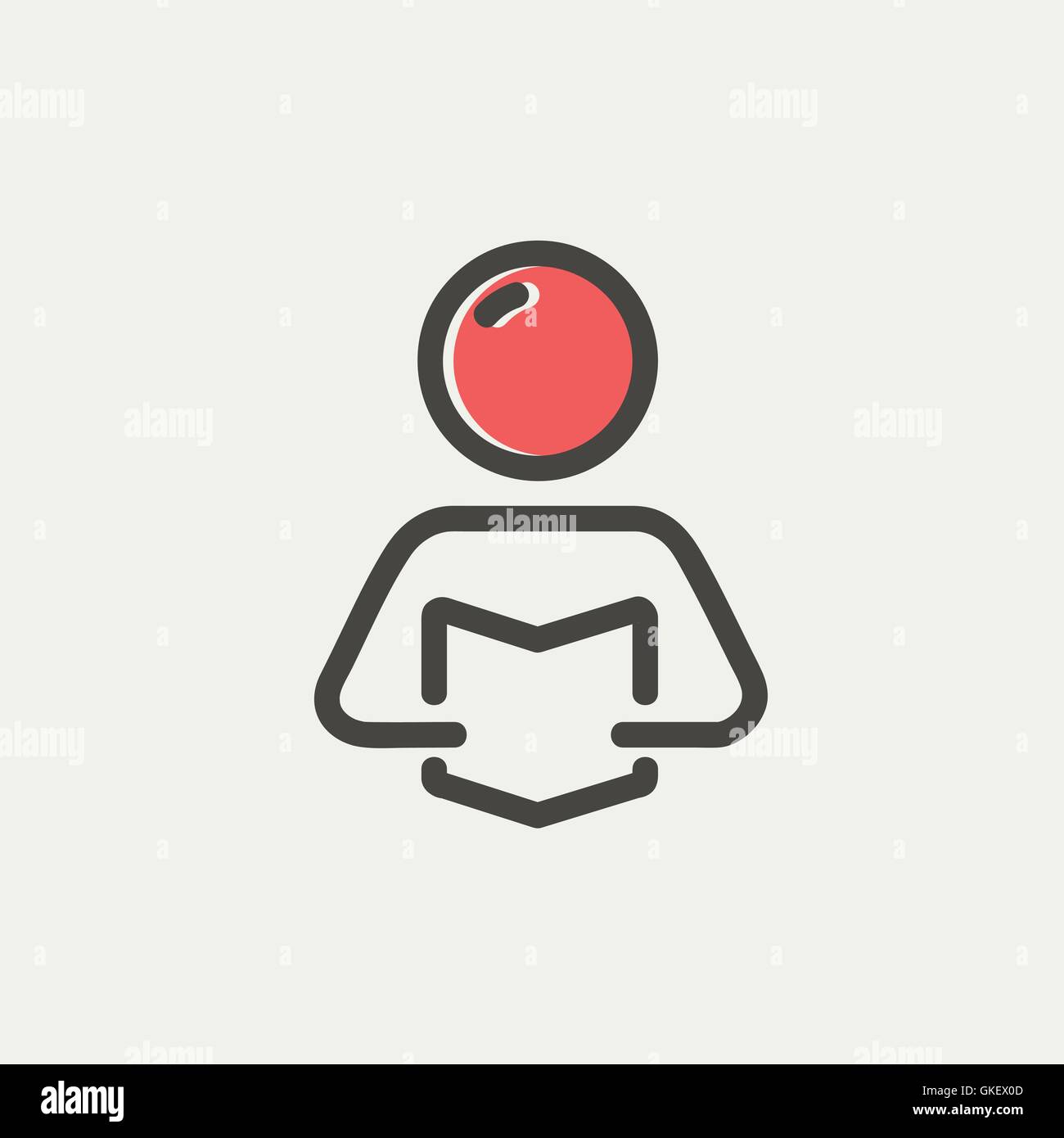 Outline illustration single man Stock Vector Images - Alamy