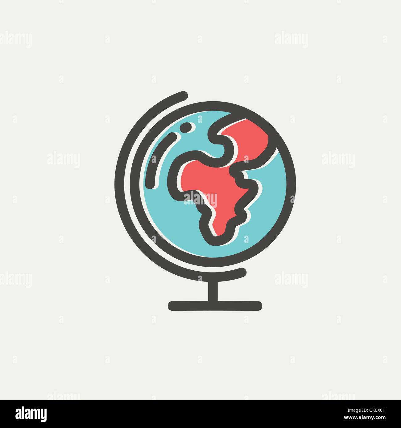 World globe with stand thin line icon Stock Vector Image & Art - Alamy