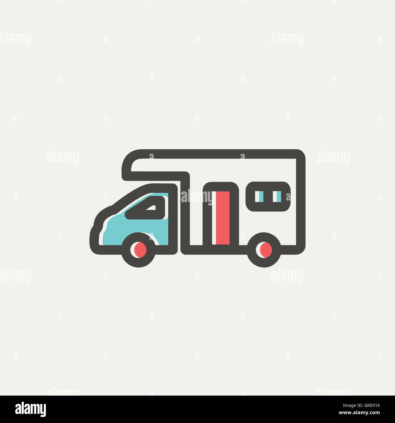 Travel camper van motor Stock Vector Images - Alamy