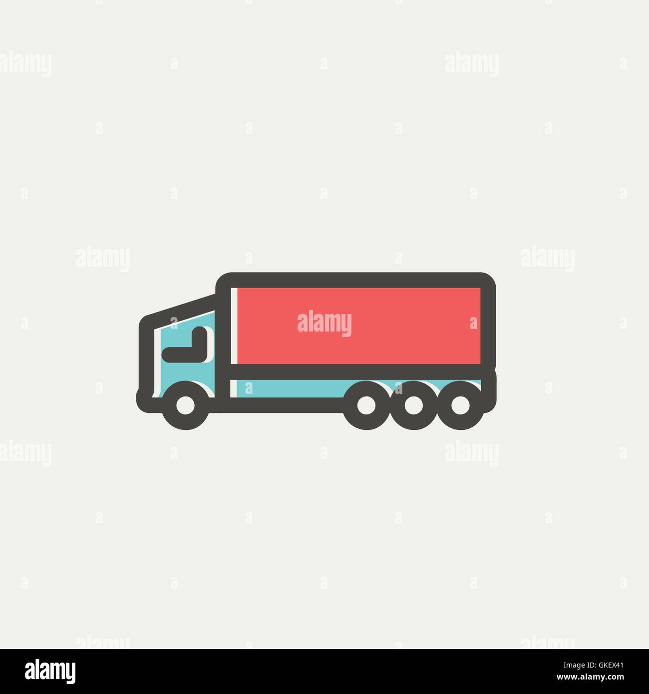 Line haul tractor truck Stock Vector Images - Alamy
