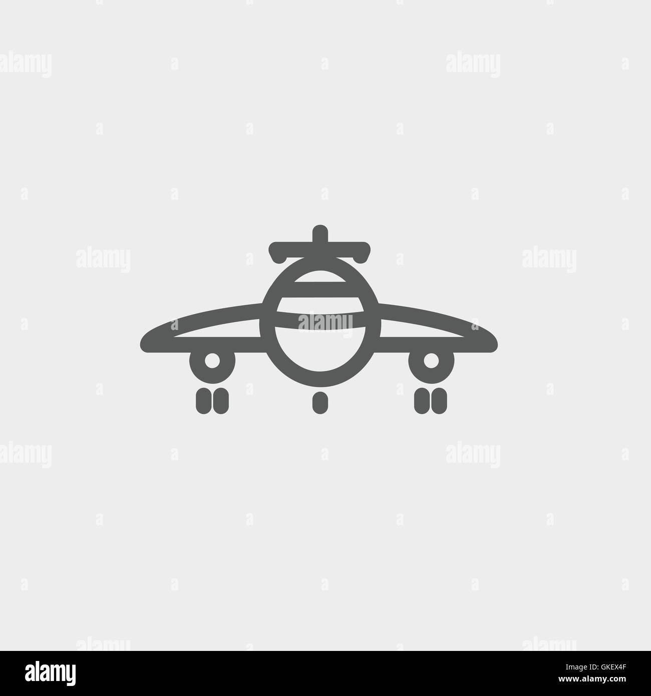 Airplane landing concept Stock Vector Images - Alamy