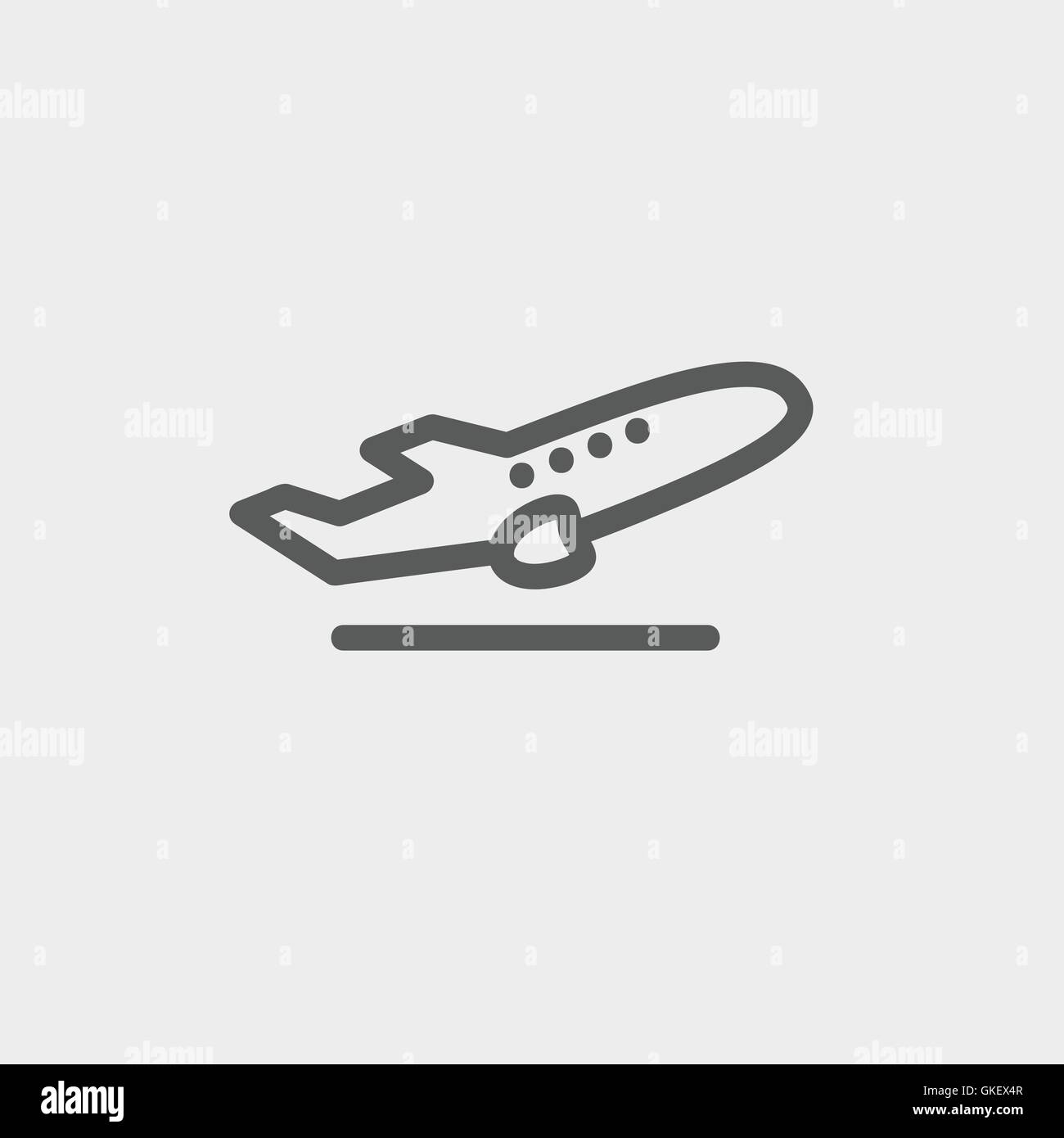 Airplane takeoff thin line hi-res stock photography and images - Alamy