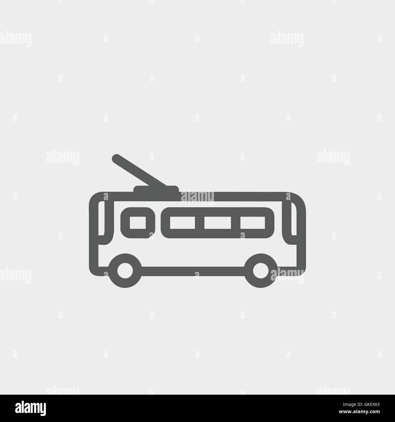 Bus thin line icon Stock Vector Image & Art - Alamy