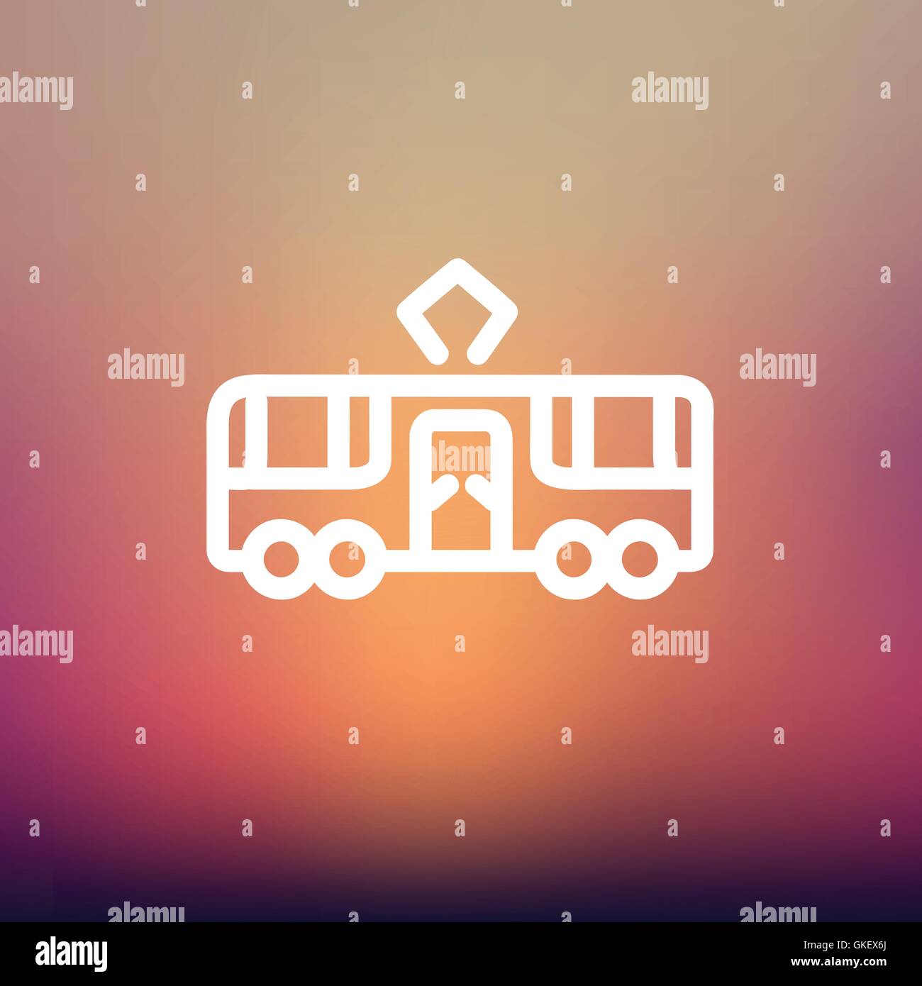 Tourist bus thin line icon Stock Vector Image & Art - Alamy