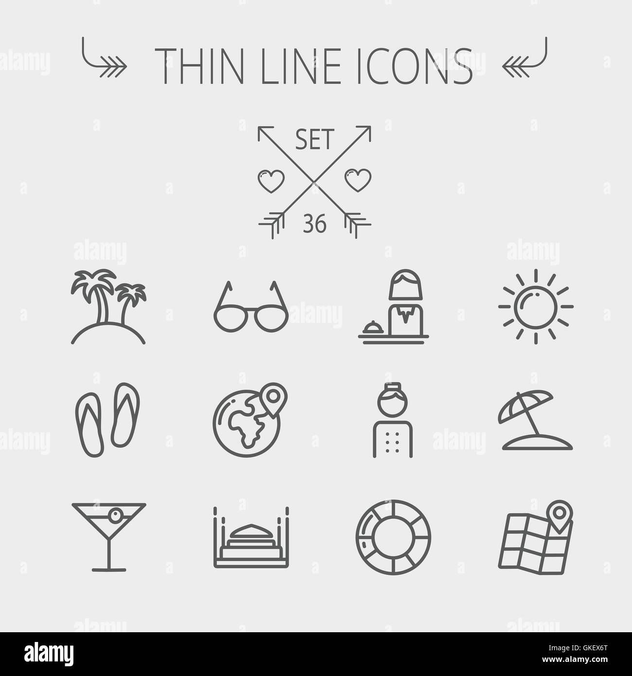 Travel luggage icon outline Stock Vector Images - Alamy