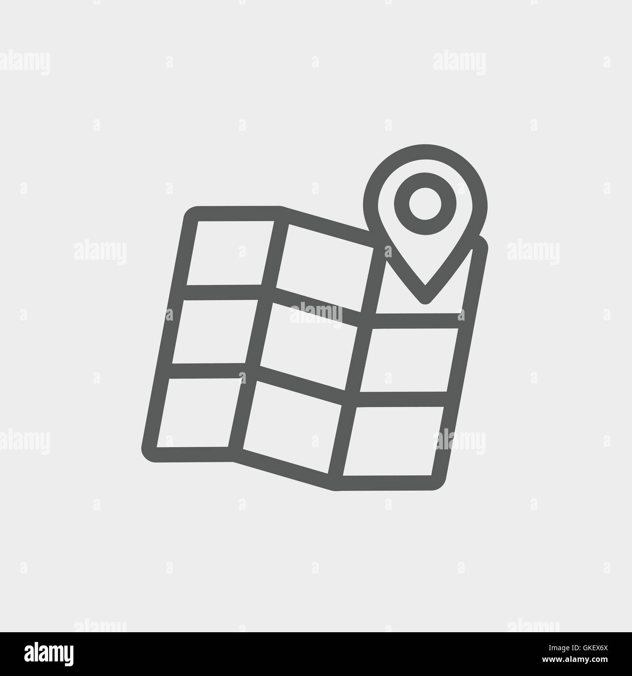 Folded Map Icon Vector
