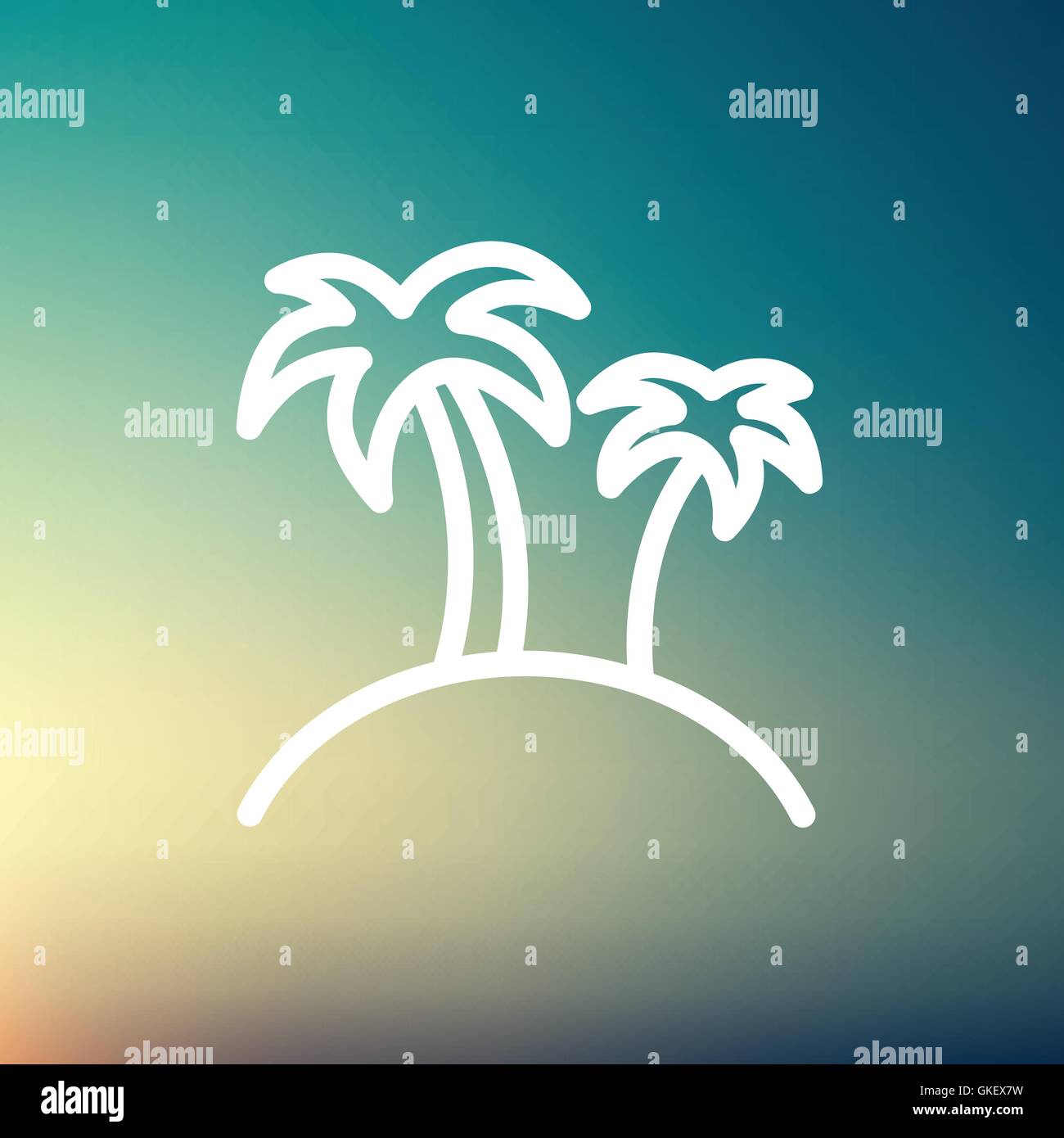 Coconut palm tree line Stock Vector Images - Alamy