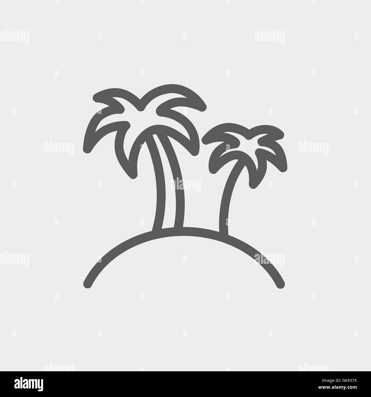 Coconut palm tree line Stock Vector Images - Alamy