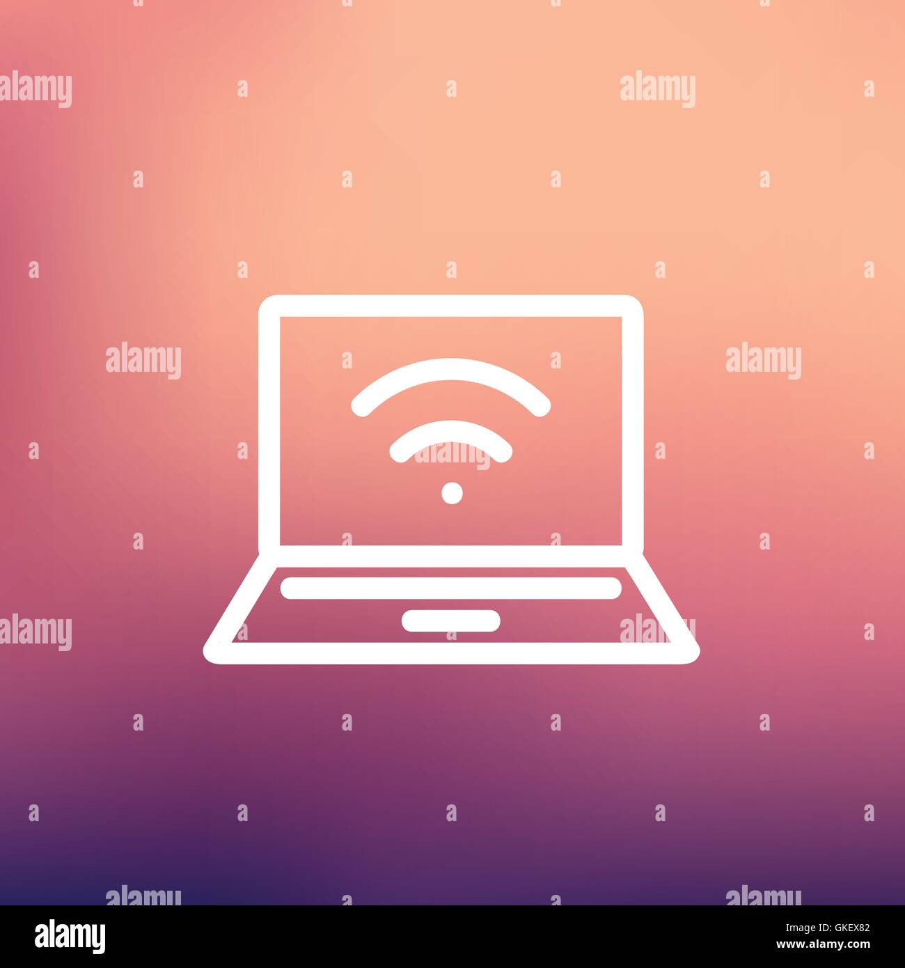 Wifi circle icon outline hi-res stock photography and images - Alamy
