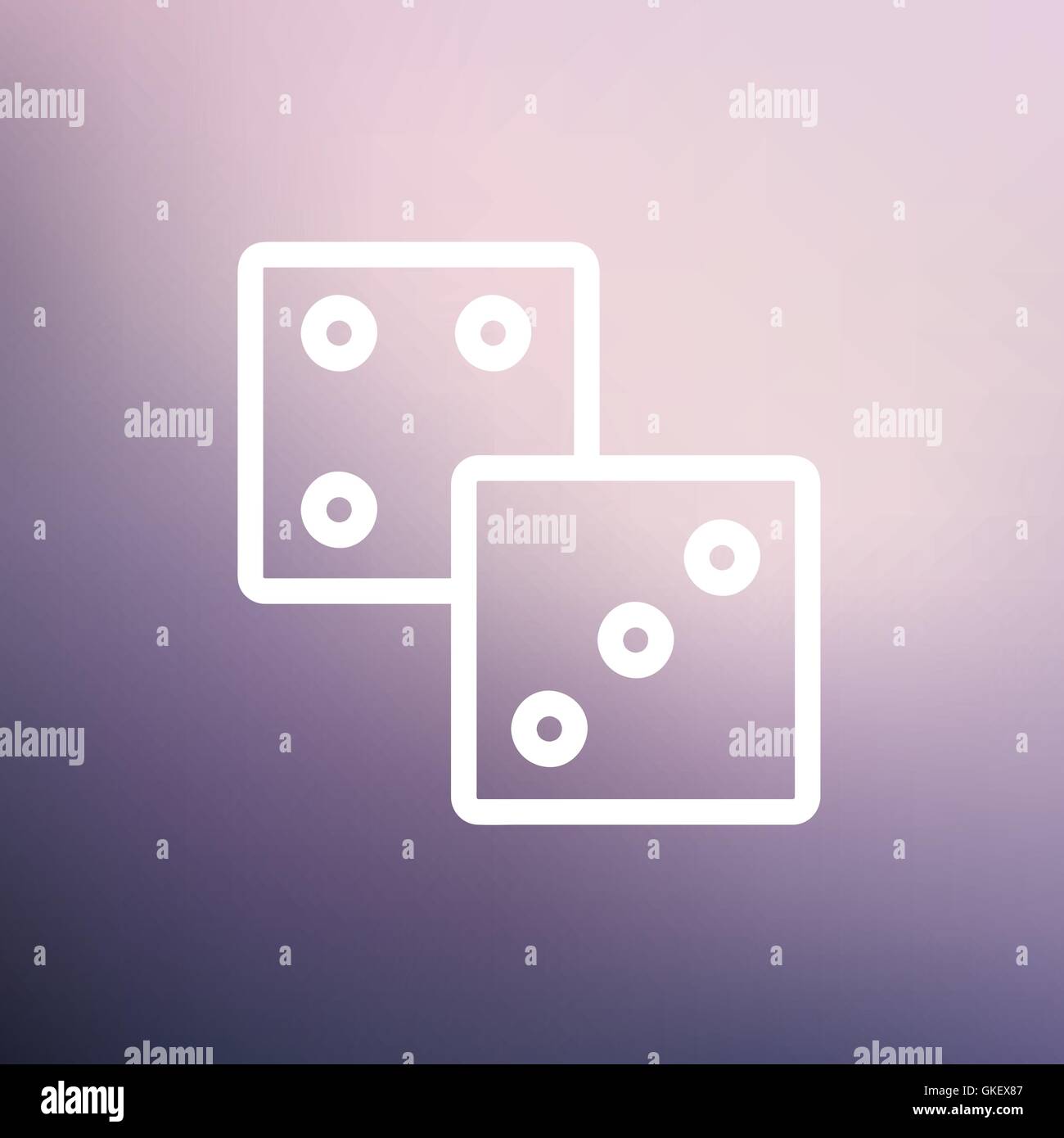 Two dice outline hi-res stock photography and images - Alamy