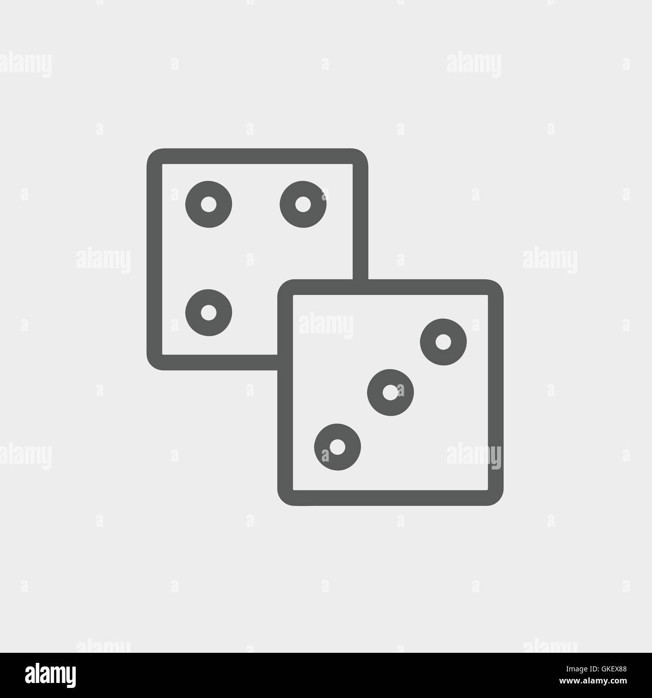 Two dice outline hi-res stock photography and images - Alamy
