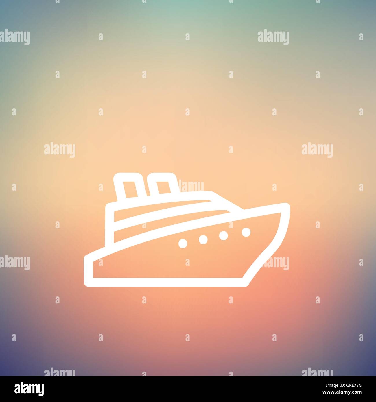 Cruise ship thin line icon Stock Vector Image & Art - Alamy