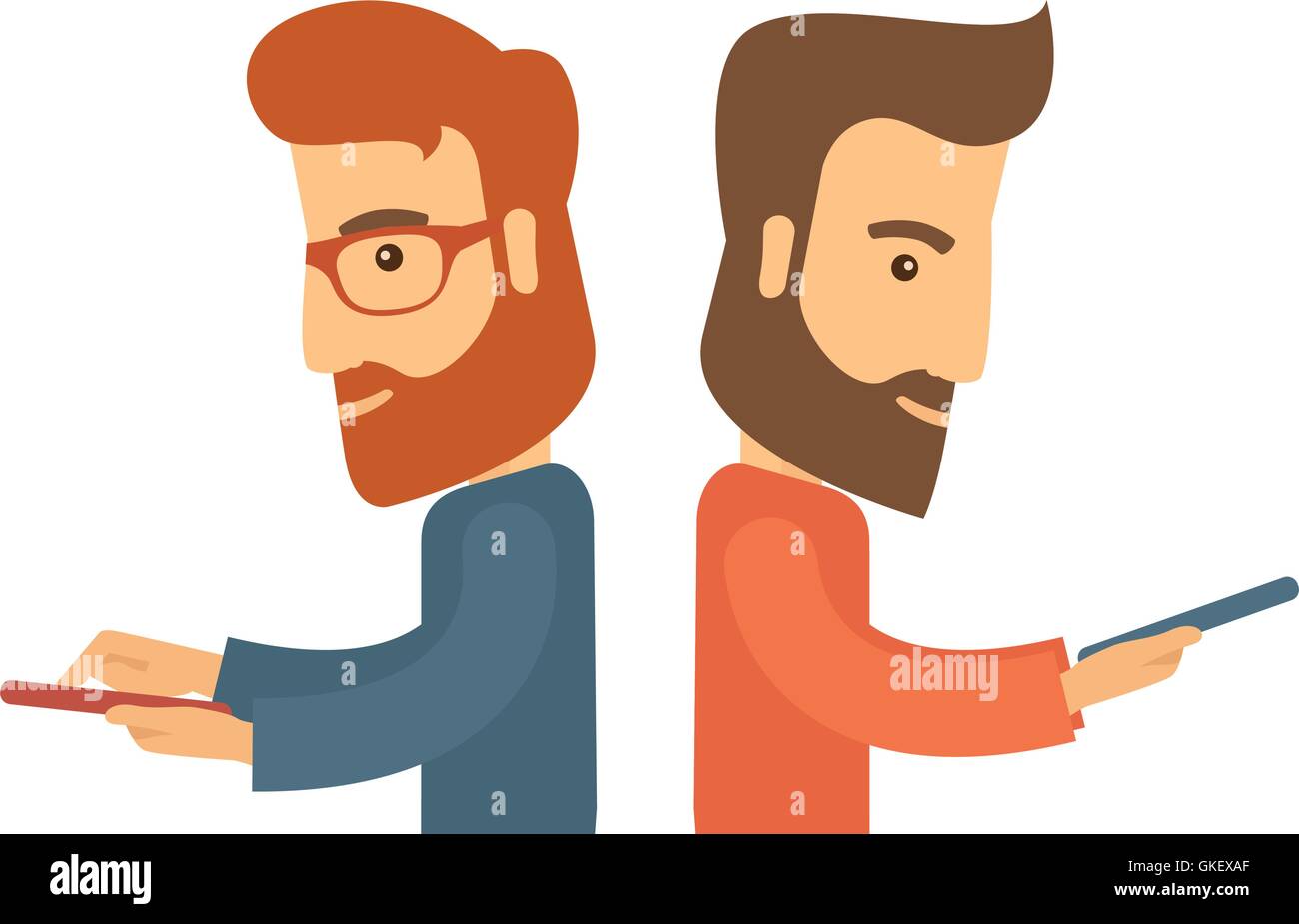 Woman smart phone standing Stock Vector Images - Alamy