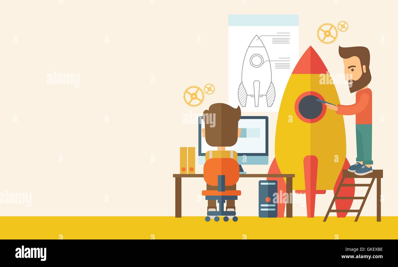 Man start Stock Vector Images - Alamy