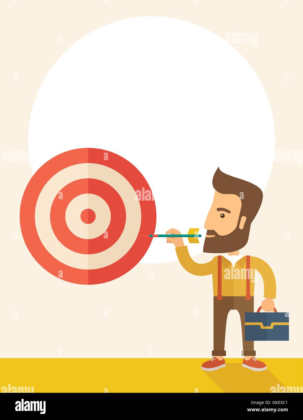 Working man holding a target arrow Stock Vector Image & Art - Alamy